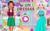 Printesele Disney rochii neon de imbracat | Jocuri de fete